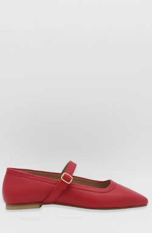 STIVALI NEW YORK Eterna Mary Jane Ballet Flat - Red