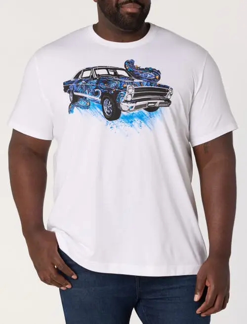 ROBERT GRAHAM BY DXL Big & Tall Cruiser Graphic Tee - White