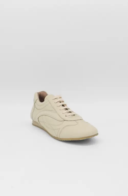 STIVALI NEW YORK Agiata Essential Leather Sneakers - Ivory