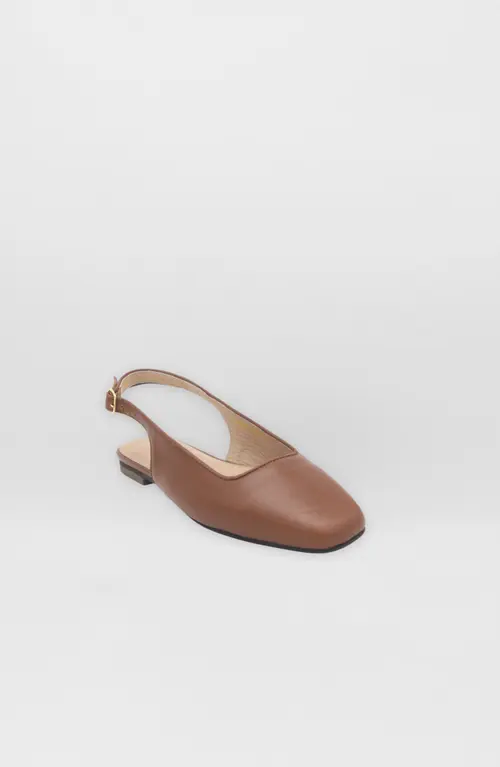 STIVALI NEW YORK Incanto Slingback Flats - Brown