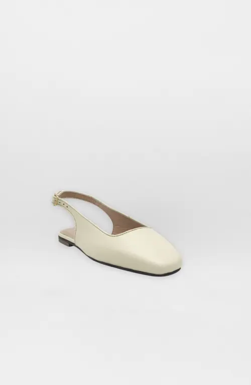 STIVALI NEW YORK Incanto Slingback Flats - Ivory