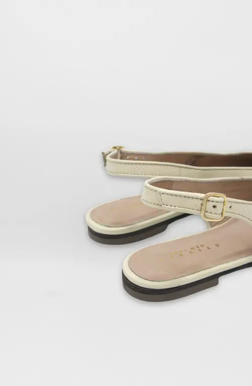 STIVALI NEW YORK Incanto Slingback Flats - Ivory