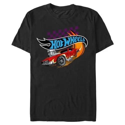 HOT WHEELS Rodger Dodger Red Flame Short Sleeve Graphic T-shirt