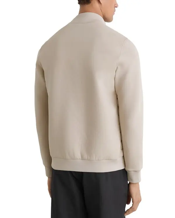 REISS Quilted Panel Bomber Jacket