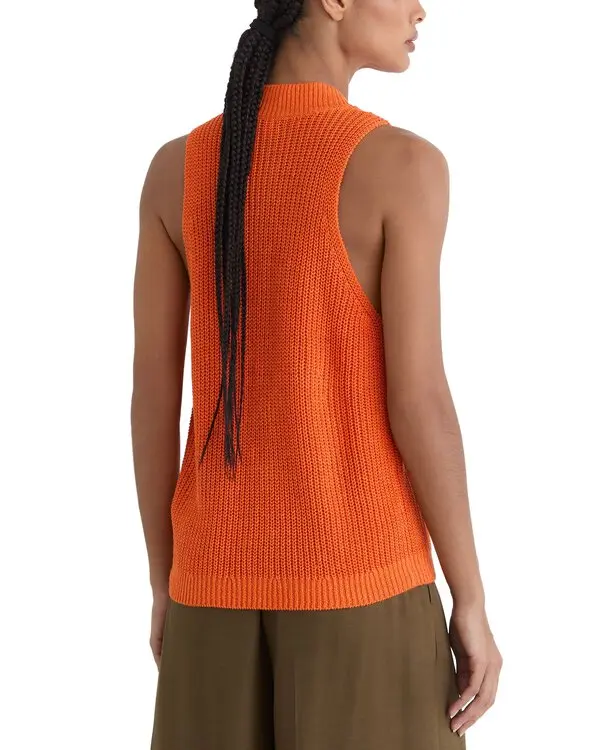 REISS Robin Linen V Neck Sweater Vest