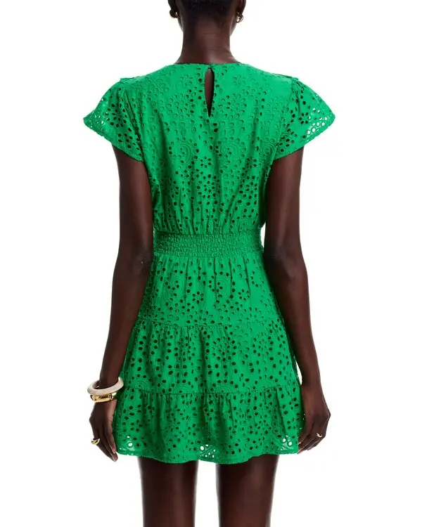LAYERED WITH LOVE Lil Jane Eyelet Mini Dress - Green
