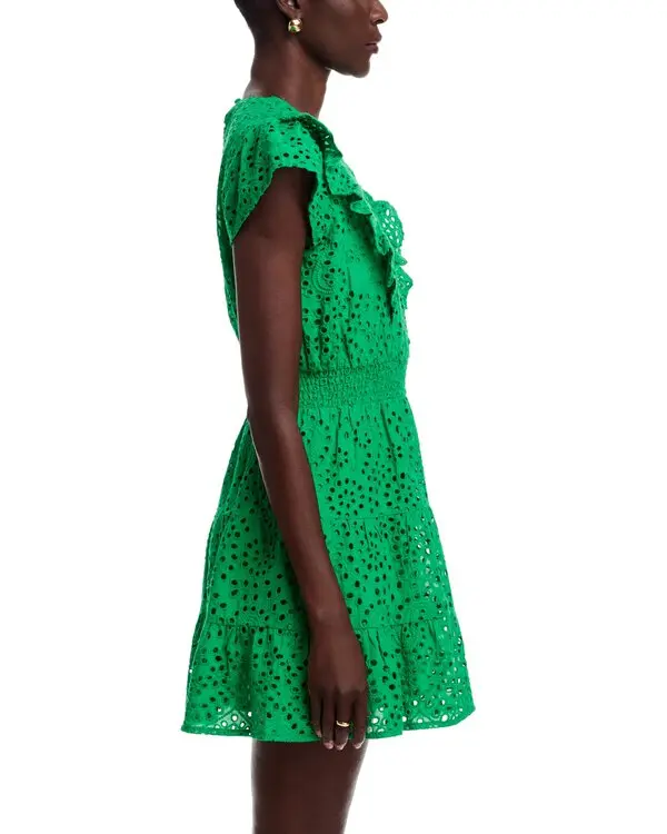 LAYERED WITH LOVE Lil Jane Eyelet Mini Dress - Green