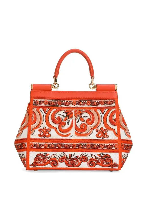 Dolce & Gabbana Sicily Maiolica Print Handbag