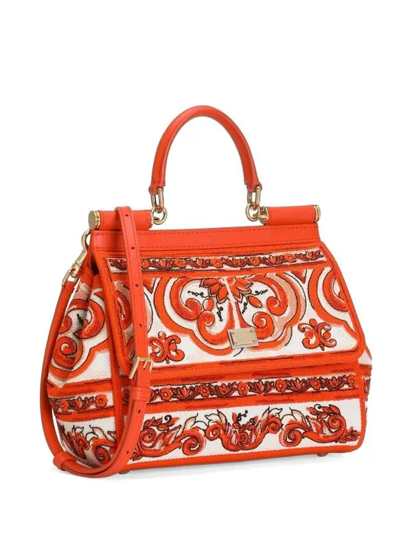 Dolce & Gabbana Sicily Maiolica Print Handbag