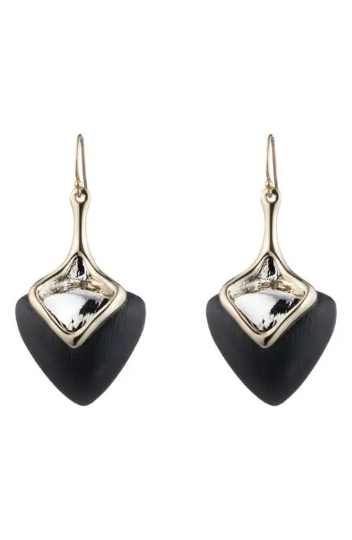 Alexis Bittar Two-tone Sculptural Drop Earrings - Black