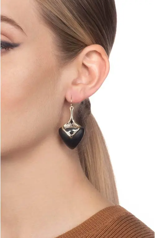 Alexis Bittar Two-tone Sculptural Drop Earrings