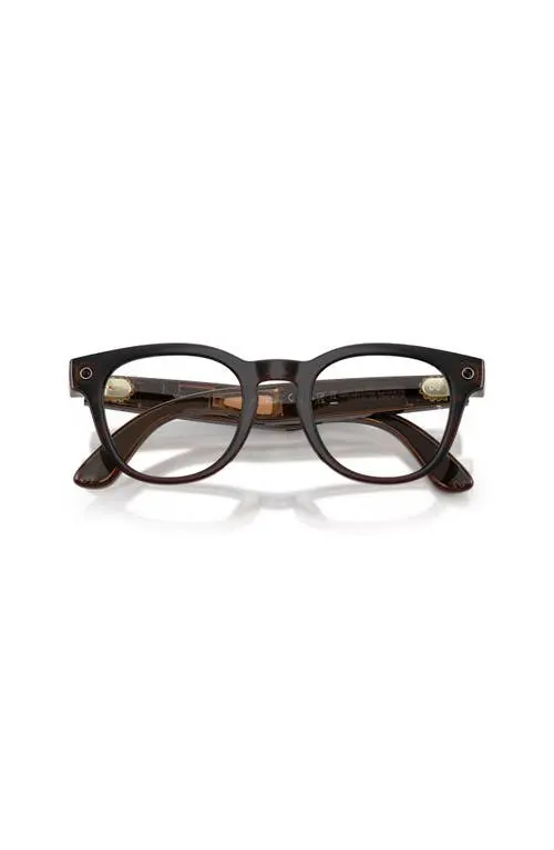 Ray-ban 49mm Phantos Optical Glasses - Brown