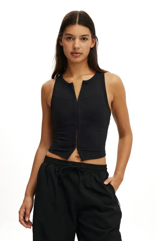 Cotton:on Active Ultra Soft Corset Tank - Black