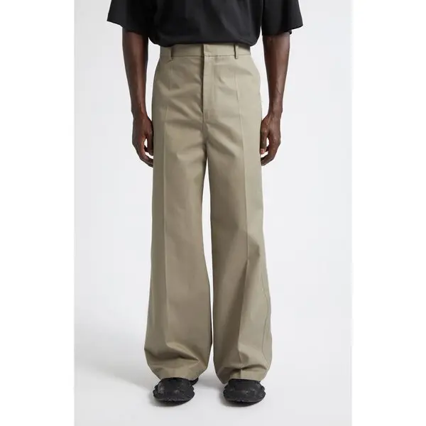 Balenciaga Oversize Cotton Twill Chinos - Beige