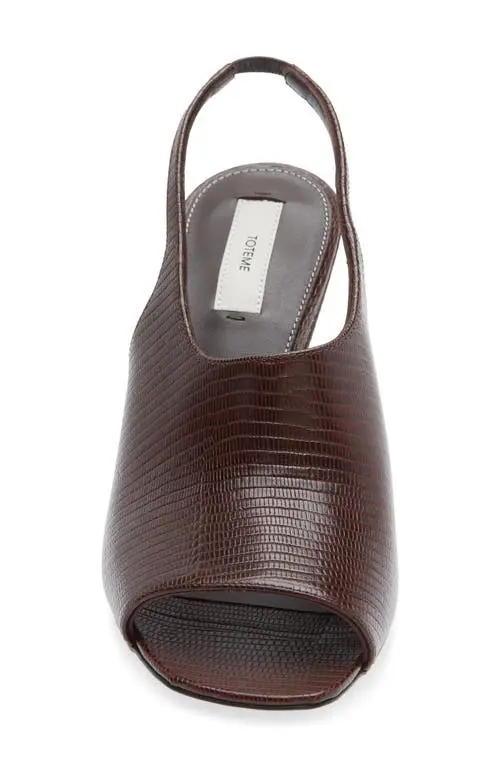 TOTEME Contour Lizard Embossed Slingback Sandal