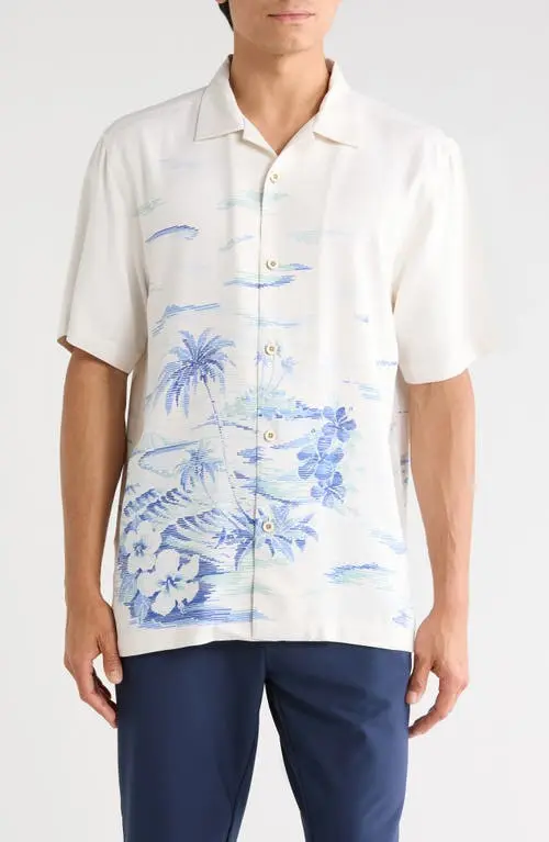 Tommy Bahama Hideaway Cove Silk Camp Shirt - Continental