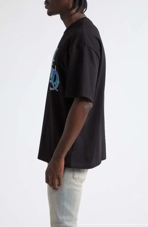 Amiri Crystal Skater Cotton Graphic T-shirt