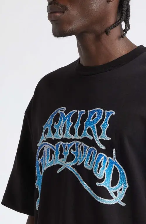 Amiri Crystal Skater Cotton Graphic T-shirt