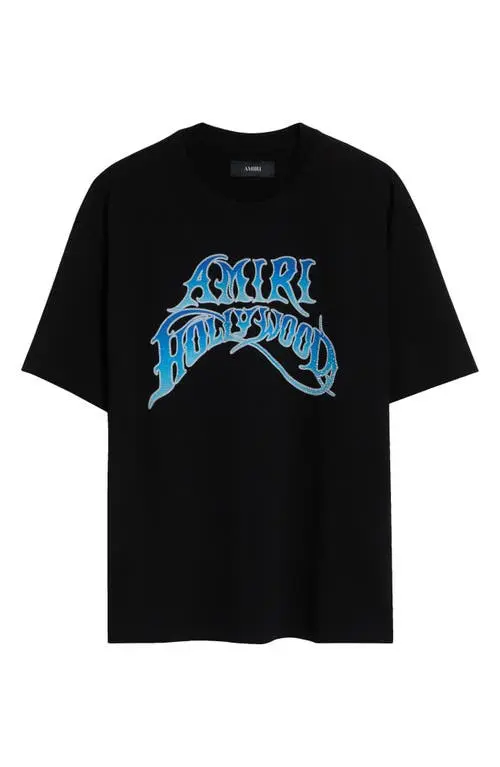 Amiri Crystal Skater Cotton Graphic T-shirt