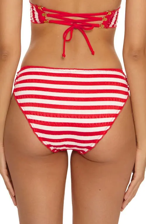 BECCA By Rebecca Virtue Sail Away Stripe Hipster Bikini Bottoms