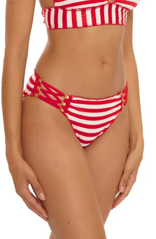 BECCA By Rebecca Virtue Sail Away Stripe Hipster Bikini Bottoms