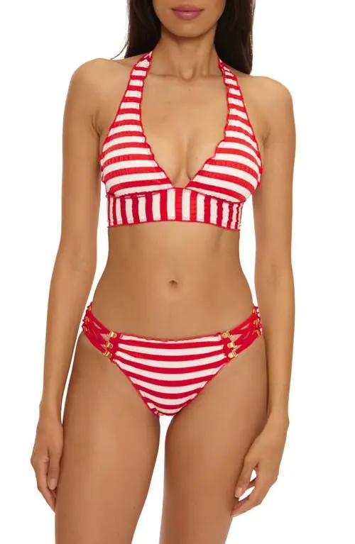 BECCA By Rebecca Virtue Sail Away Stripe Hipster Bikini Bottoms