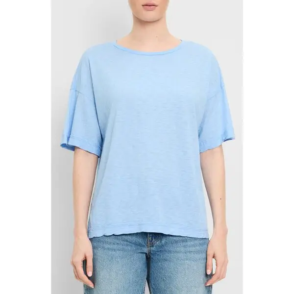 Michael Stars Tilda Oversized Cotton Crewneck T-shirt - Sky