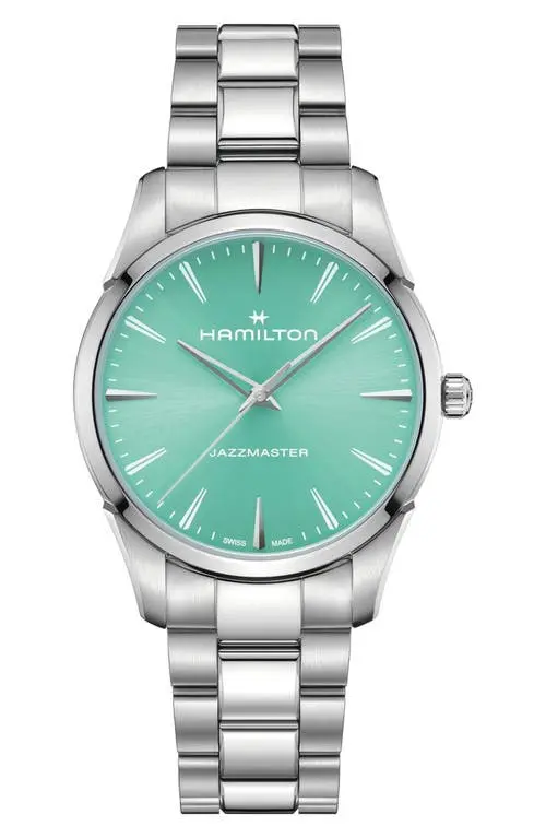 Hamilton Jazzmaster Swiss Quartz Bracelet Watch - Turquoise