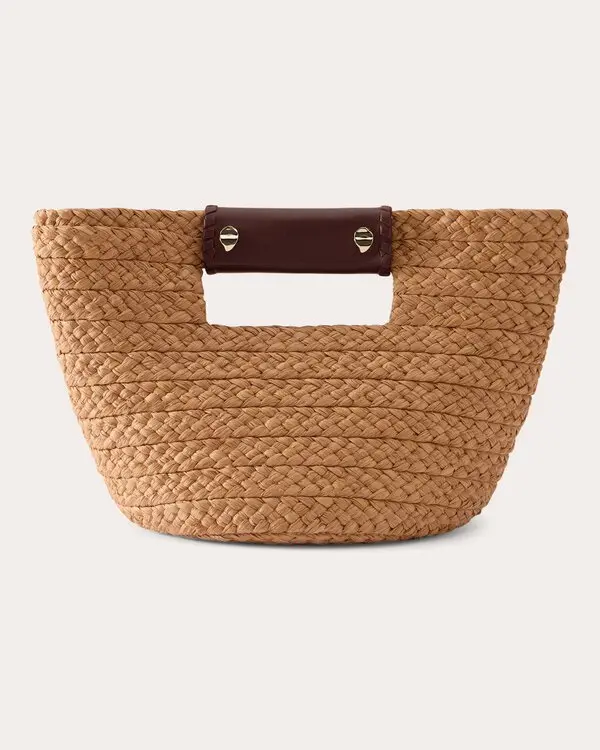Helen Kaminski Remi Braided Raffia Mini Tote Leather/raffia - Multicolor
