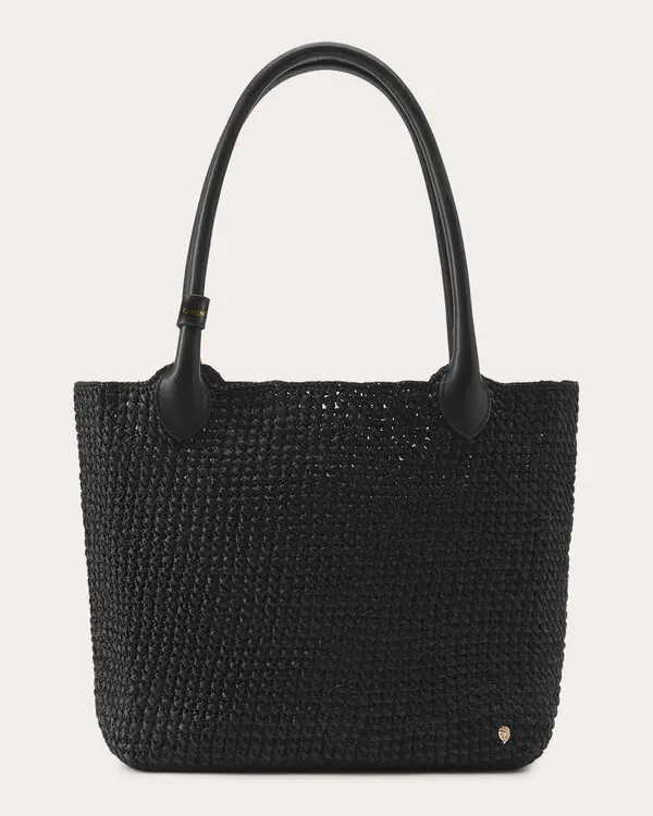 Helen Kaminski Ampara Crocheted Raffia Tote Bag