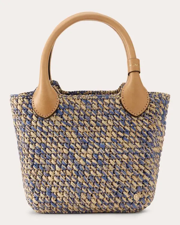 Helen Kaminski Ampara Crocheted Raffia Mini Tote