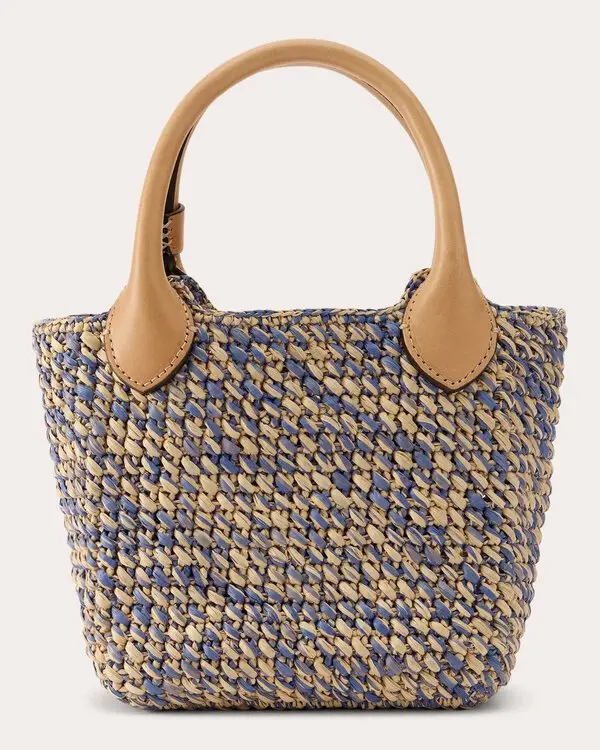 Helen Kaminski Ampara Crocheted Raffia Mini Tote