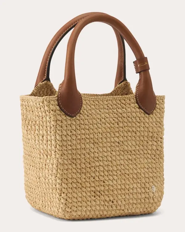 Helen Kaminski Ampara Crocheted Raffia Mini Tote