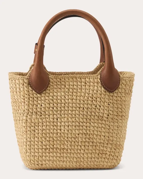 Helen Kaminski Ampara Crocheted Raffia Mini Tote