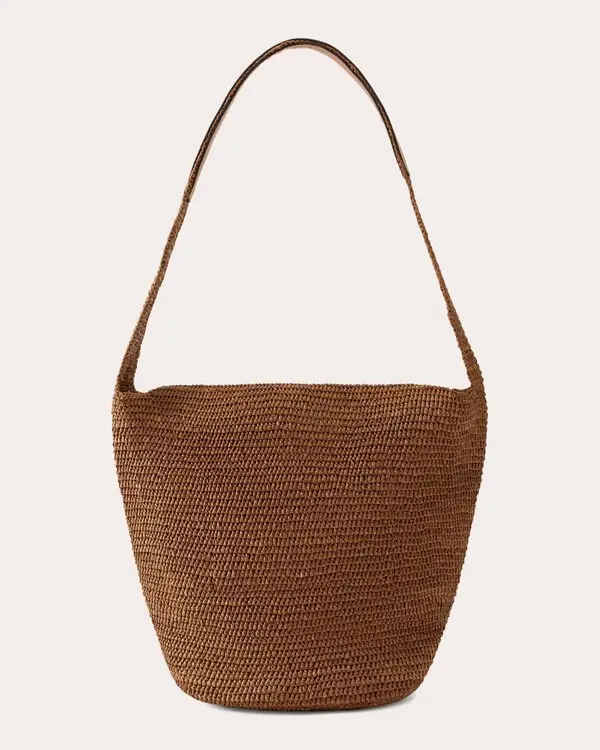 Helen Kaminski Yala Crocheted Raffia Drawstring Sac Bag