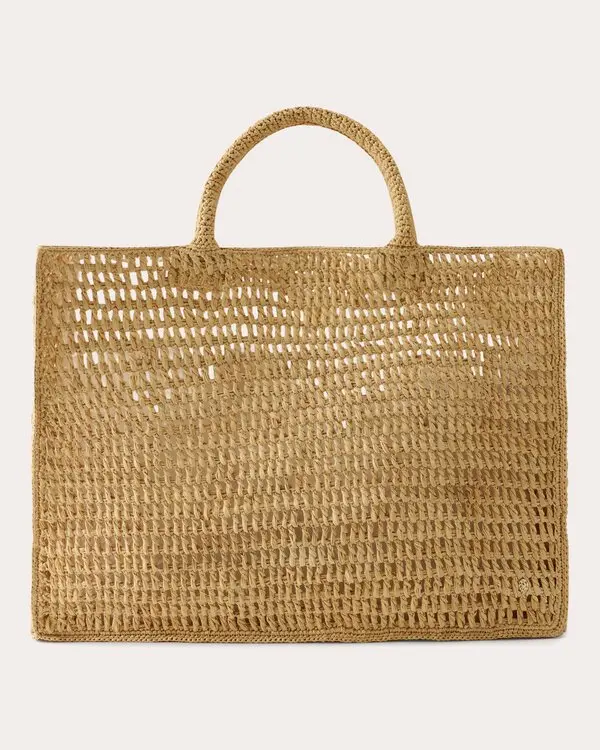 Helen Kaminski Anika Crocheted Raffia Beach Tote