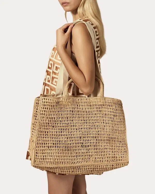 Helen Kaminski Anika Crocheted Raffia Beach Tote