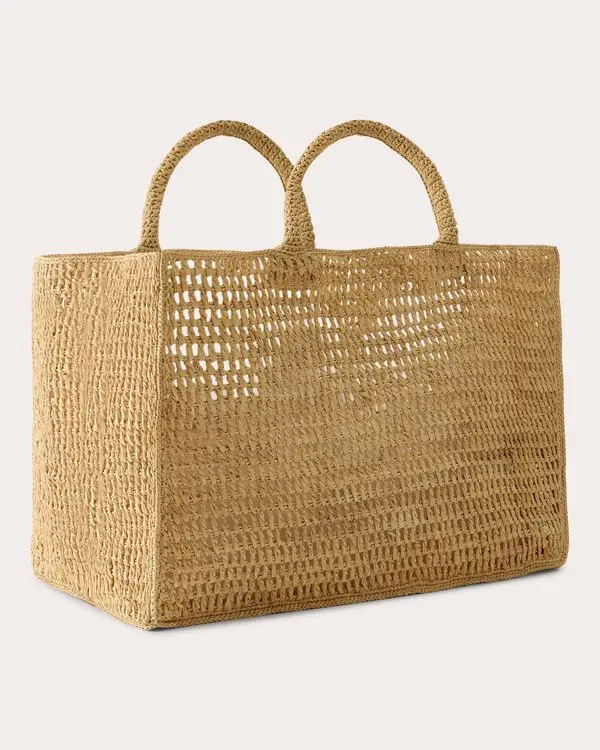 Helen Kaminski Anika Crocheted Raffia Beach Tote