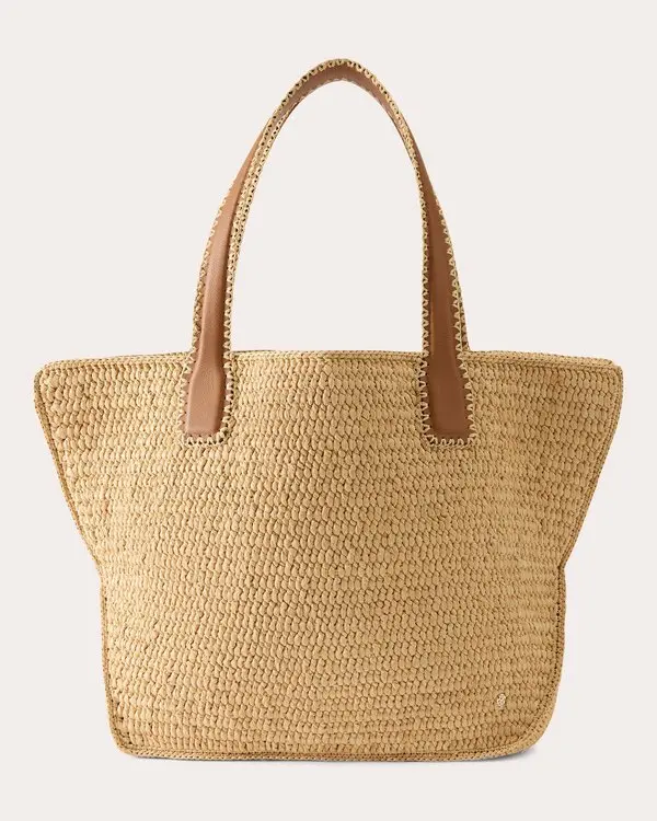 Helen Kaminski Liyoni Crocheted Raffia Tote Bag