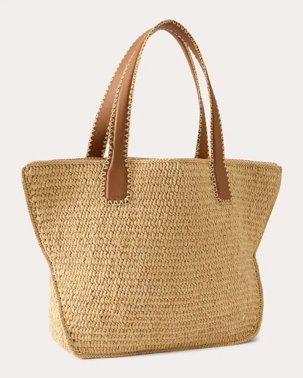 Helen Kaminski Liyoni Crocheted Raffia Tote Bag
