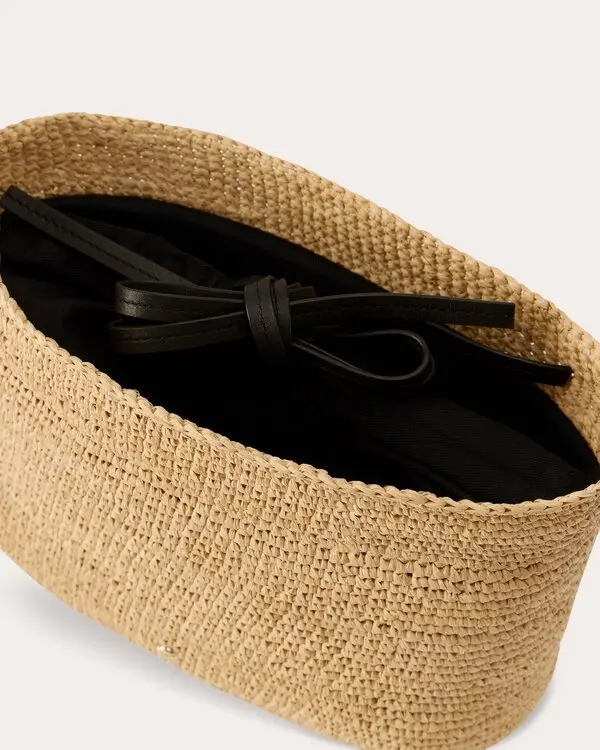 Helen Kaminski Nalin Crocheted Raffia Mini Crossbody Bag