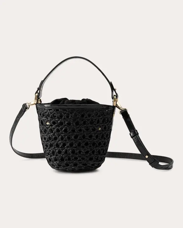 Helen Kaminski Ama Raffia Lace Braid Mini Basket