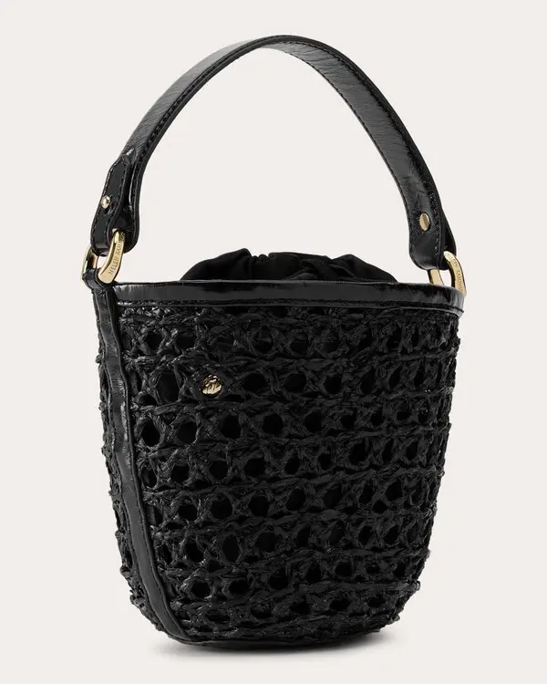 Helen Kaminski Ama Raffia Lace Braid Mini Basket