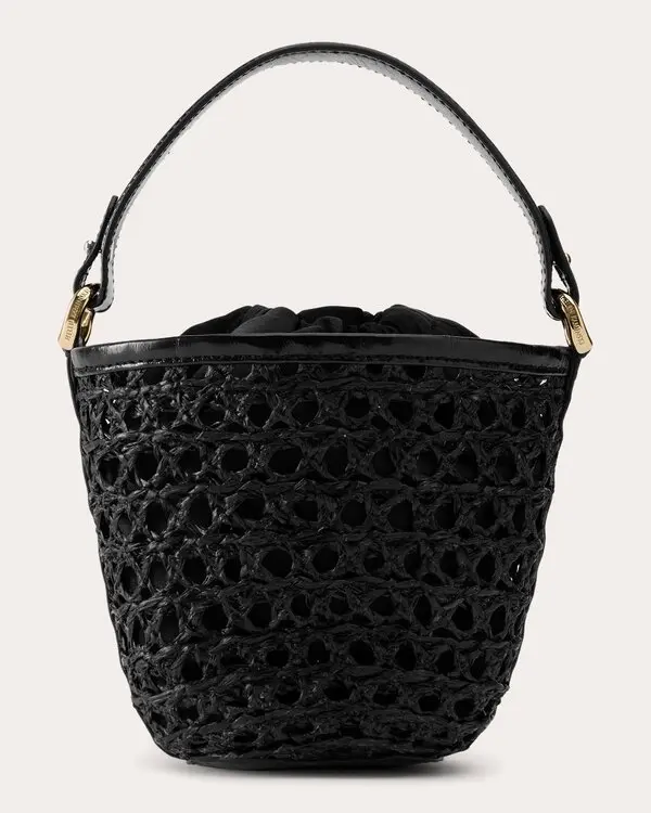 Helen Kaminski Ama Raffia Lace Braid Mini Basket