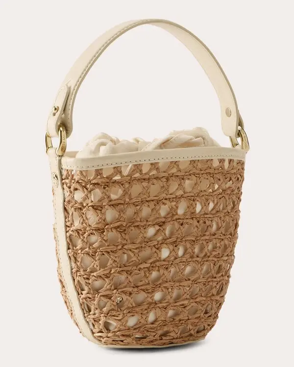 Helen Kaminski Ama Raffia Lace Braid Mini Basket