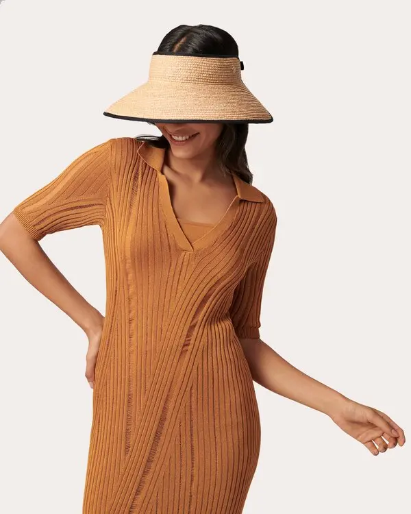 Helen Kaminski Mita Braided Raffia Visor