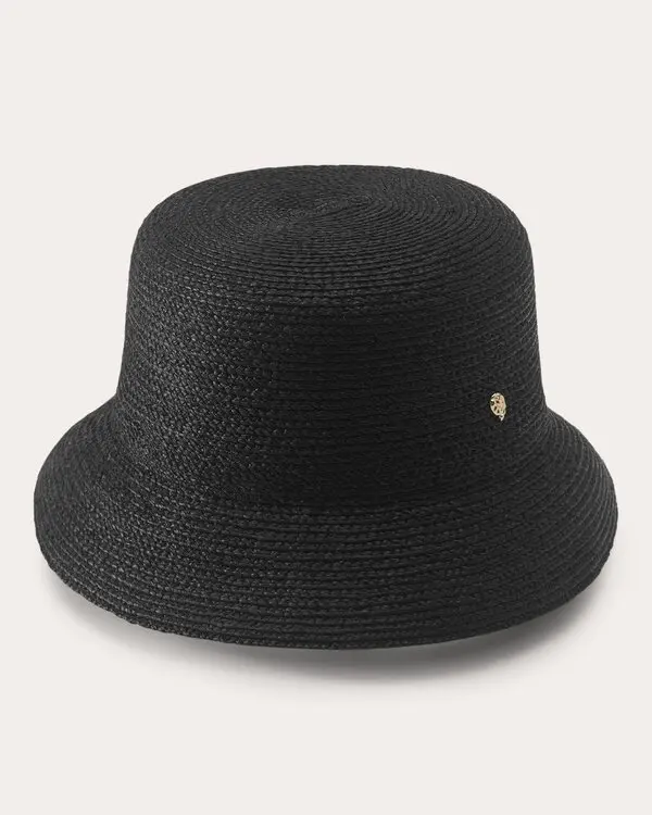 Helen Kaminski Malia Braided Raffia Bucket Hat - Black