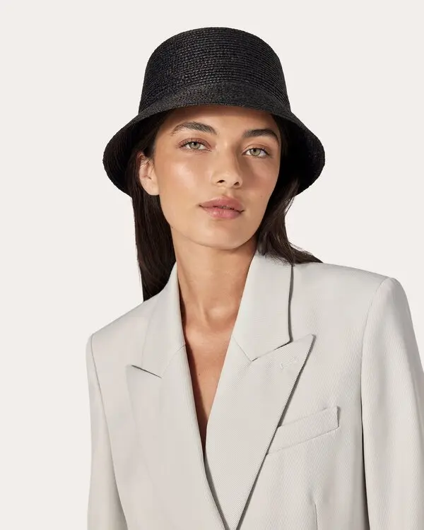Helen Kaminski Malia Braided Raffia Bucket Hat