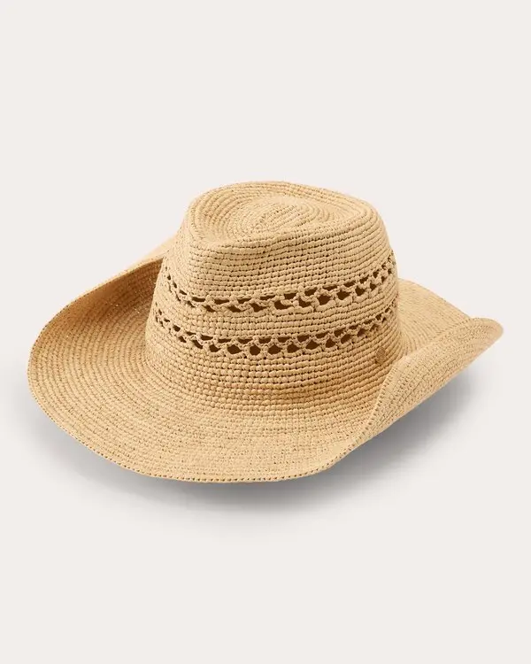 Helen Kaminski Gwen Crocheted Raffia Fedora