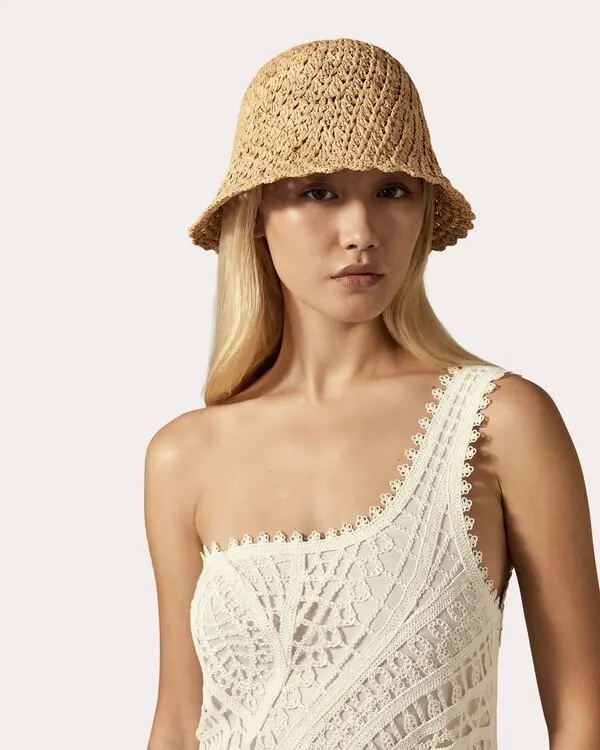 Helen Kaminski Rio Crocheted Raffia Cloche
